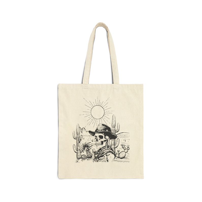 Western Skeleton Tote Bag Above Snakes Funny Western Sayings Funny ...