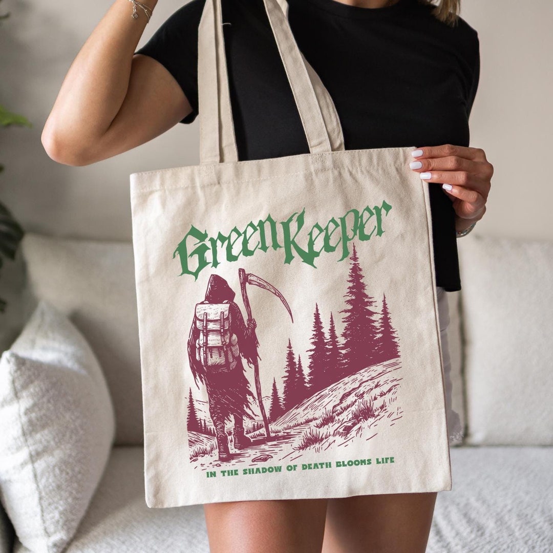 Outdoor Tote Bag Grim Reaper Save the Trees Tote Funny Nature Gift ...