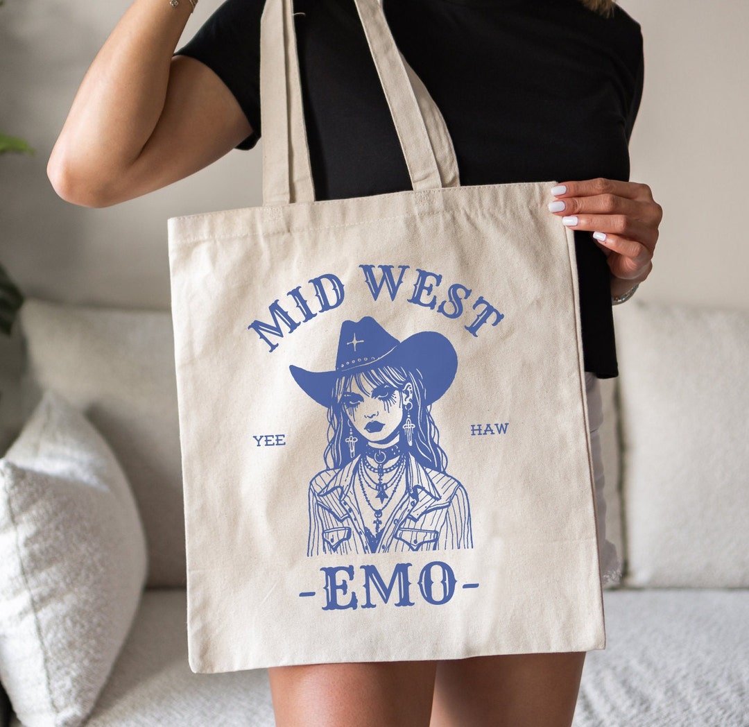 Midwest Emo Tote Bag Cowgirl Tote Western Style Bag Midwest Tote Bag ...