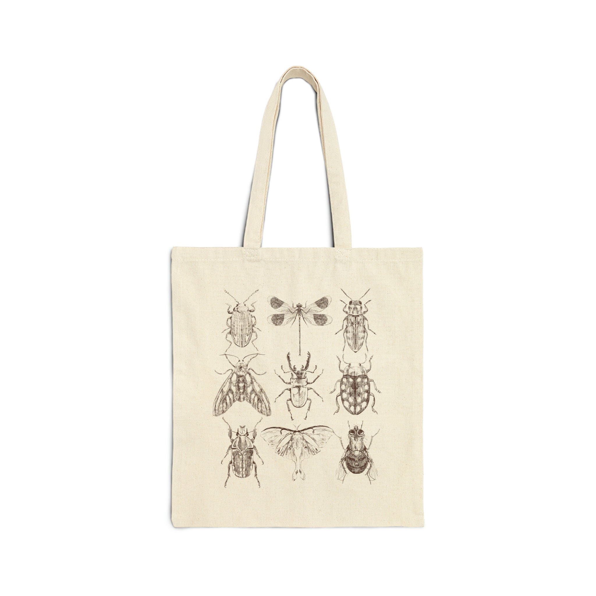 Vintage Style Bug Tote Bag Beetle Butterfly Moth Insect Tote Granola ...