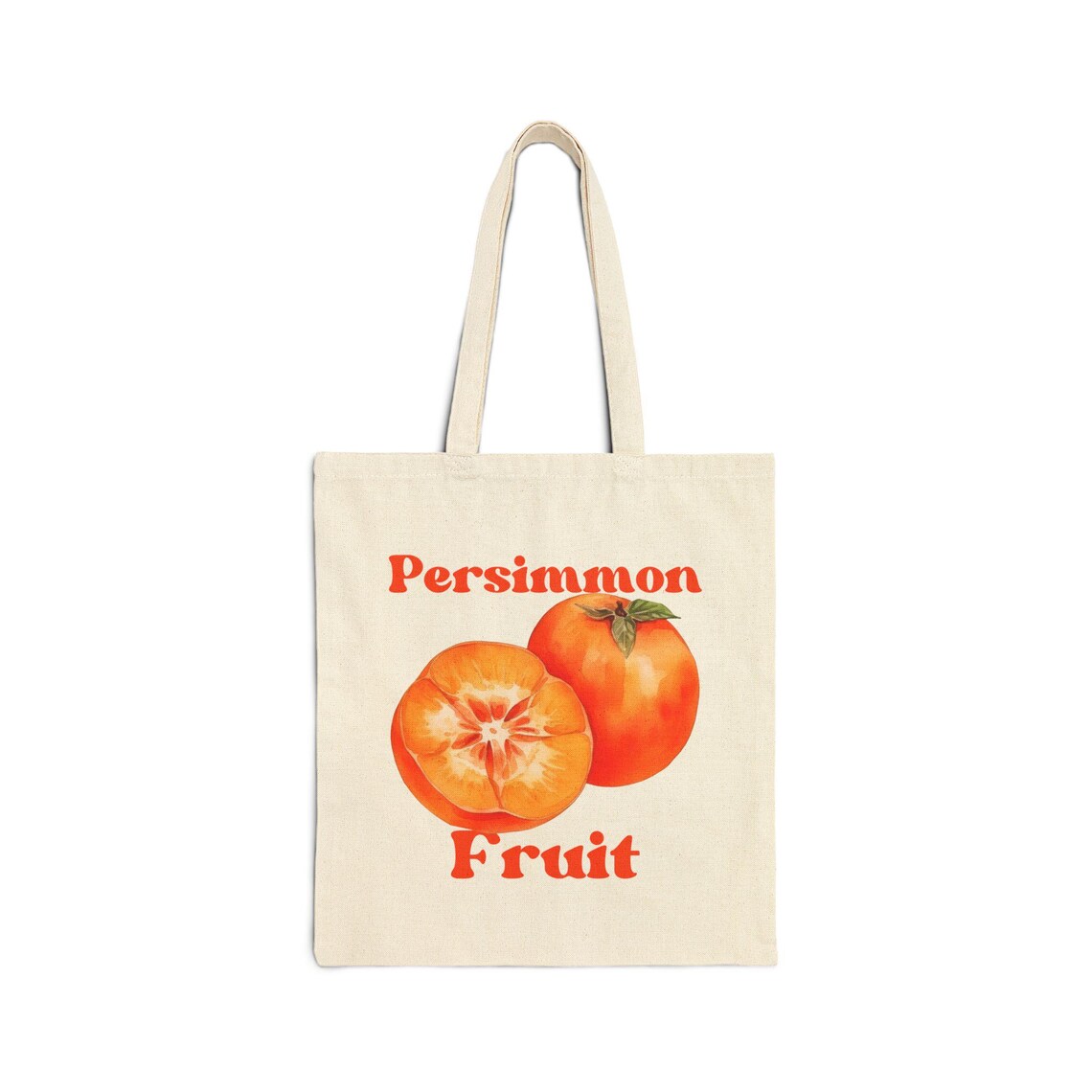 Persimmon Tote Bag, Tropical Fruit Tote Bag ,beach Bag, Aesthetic ...