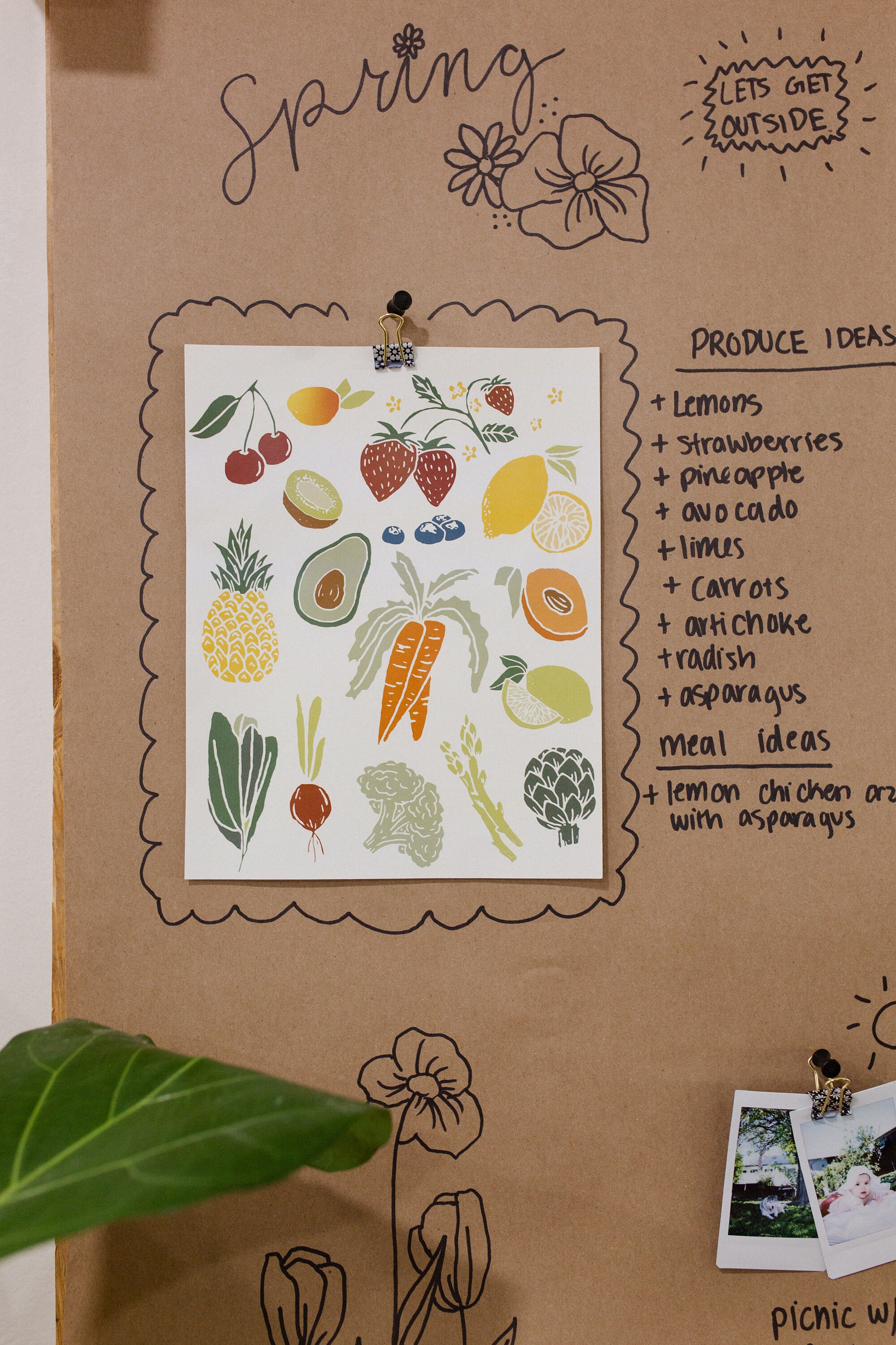 Spring Produce Print - Etsy