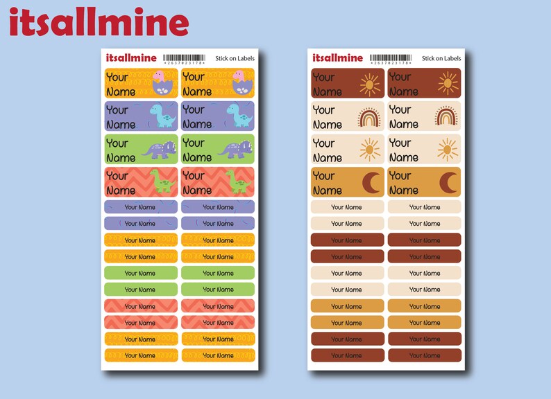 28 Awesome Kid's Named Sticker Labels Personalised for School and ...