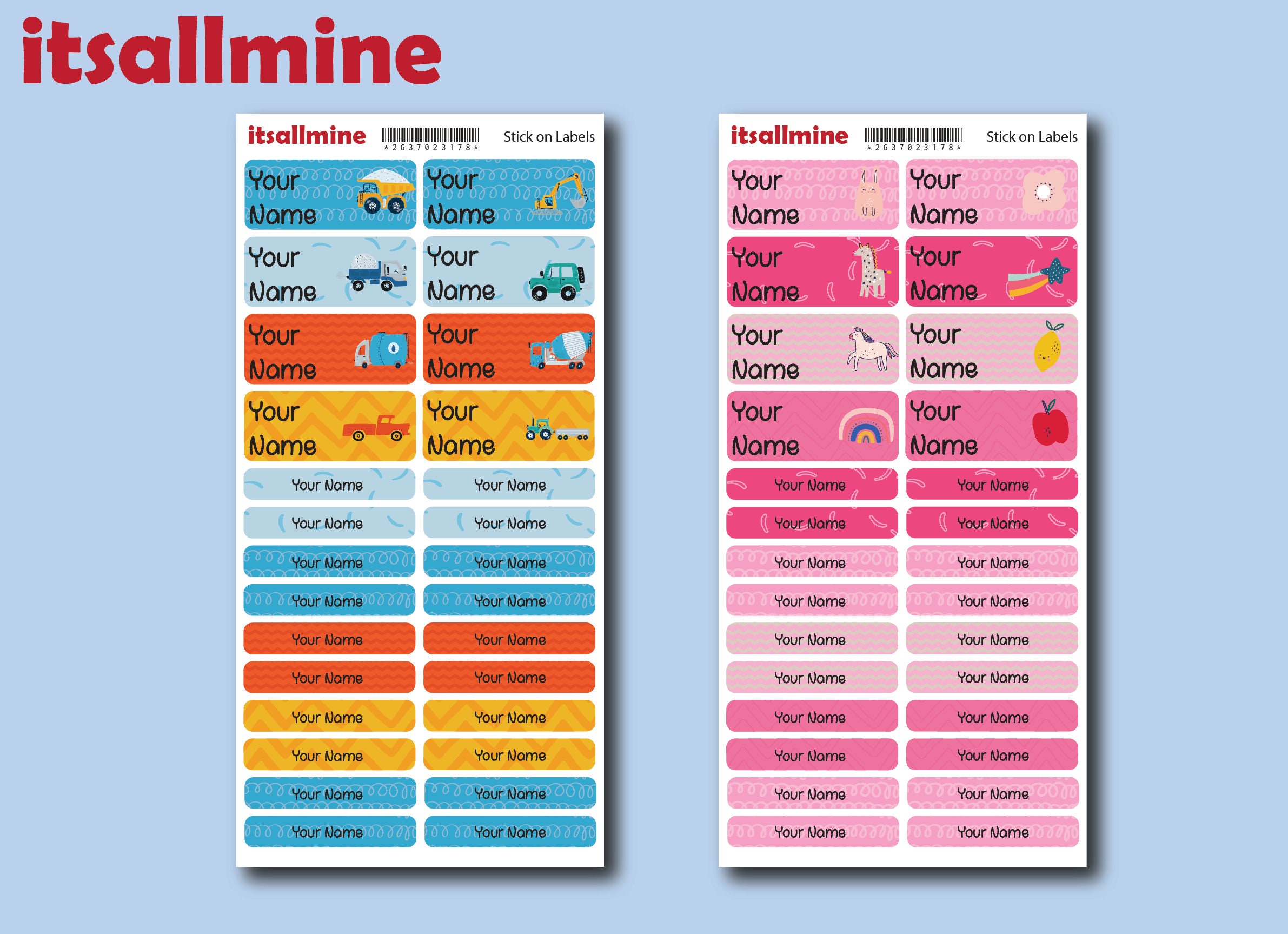 28 Awesome Kid's Named Sticker Labels Personalised for - Etsy