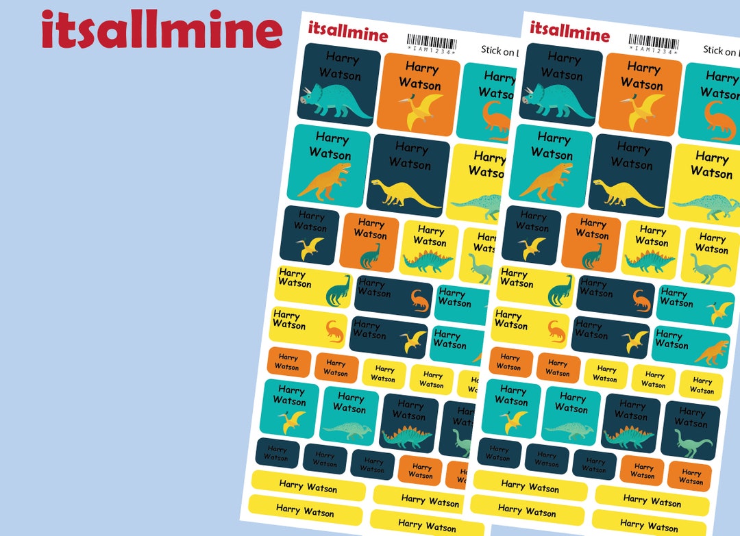 34 Kid's Named Sticker Labels Roar Personalised for - Etsy