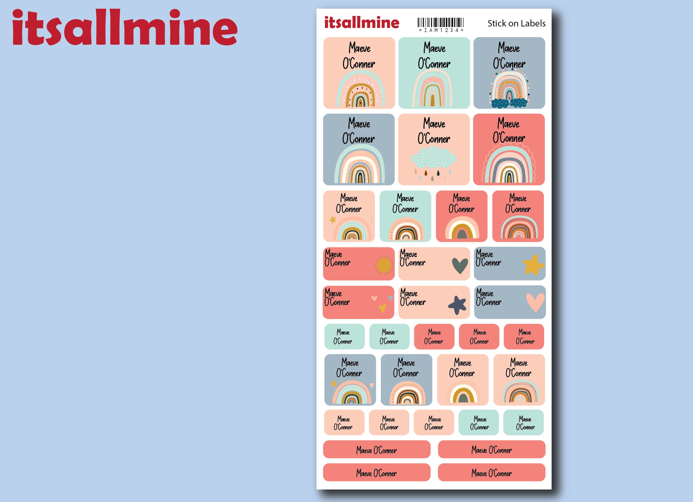 34 Awesome Kid's Named Sticker Labels Personalised for - Etsy