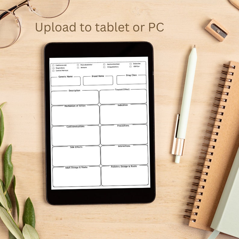 Paramedic/emt Drug Card Template - Etsy