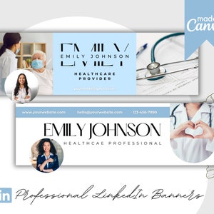 Linkedin Banner Canva Editable Template for Healthcare Worker Linkedin ...
