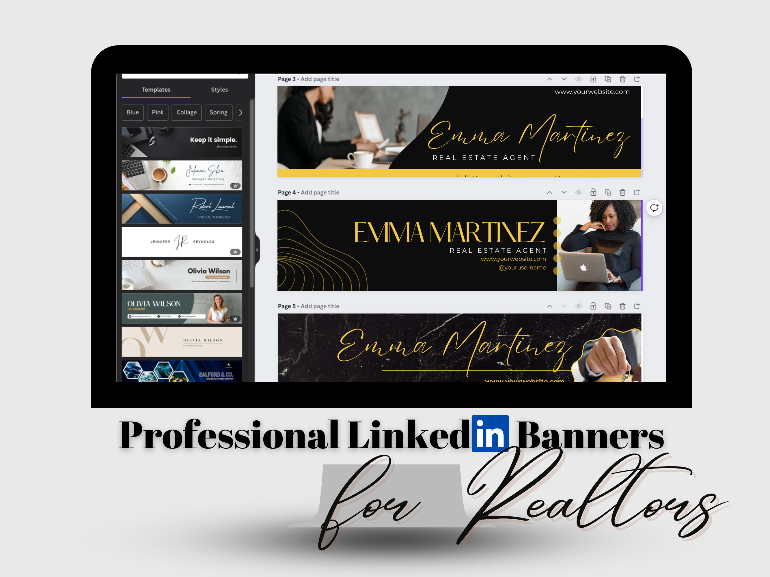 Real Estate Linkedin Banner Canva Editable Template for Real Estate ...
