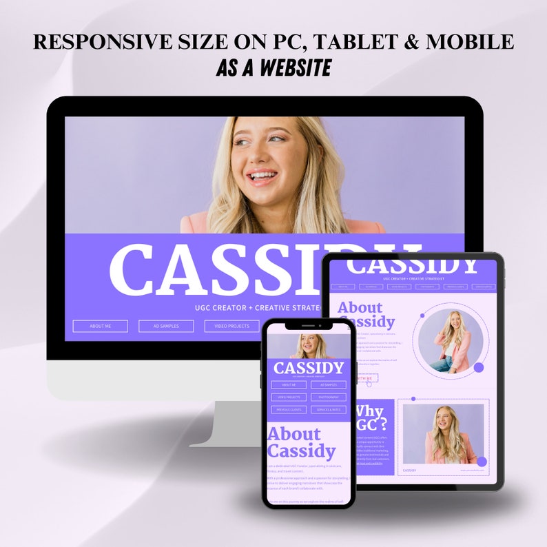 UGC Portfolio Template Canva Editable Customizable UGC Editable ...