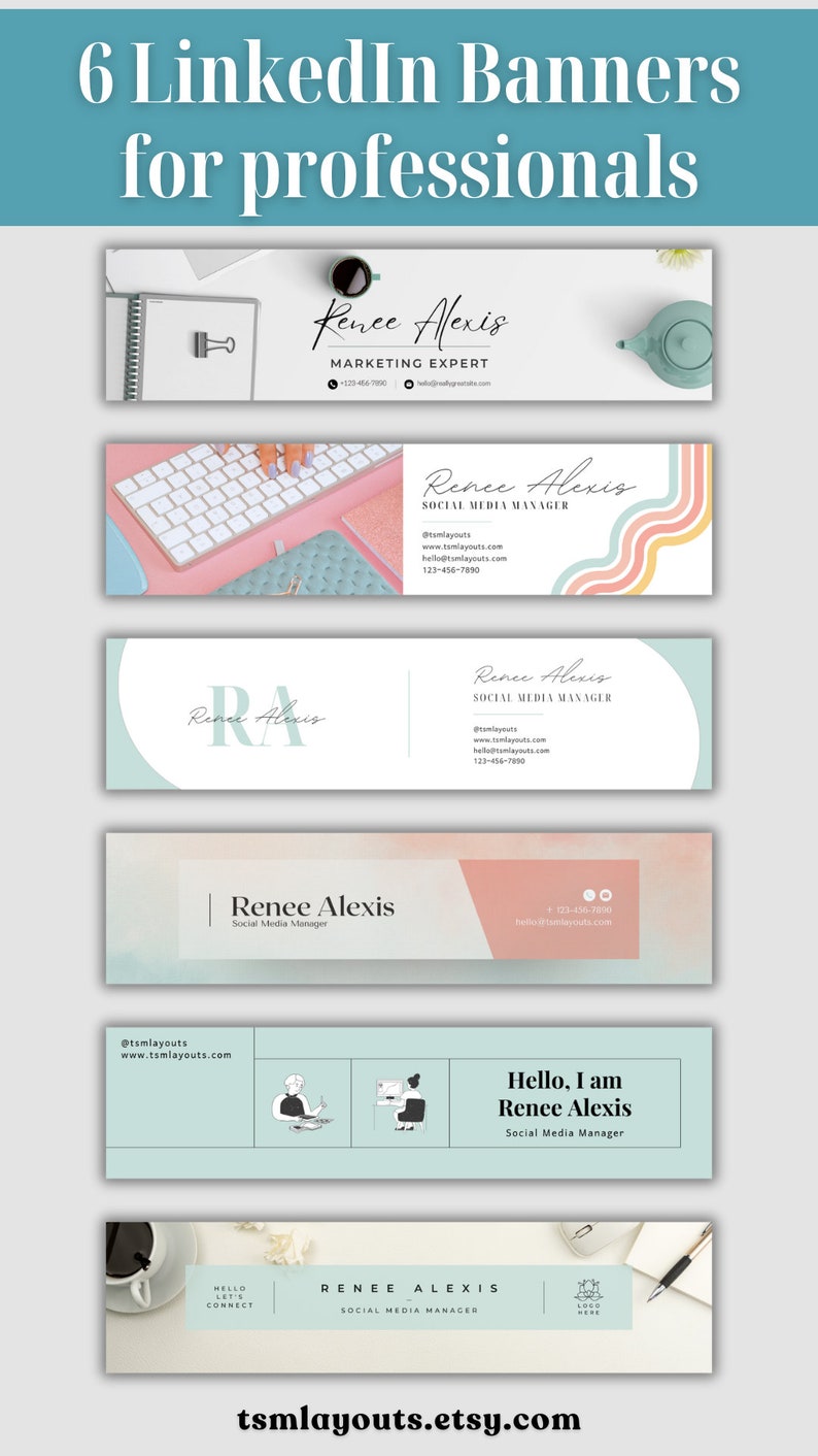 Linkedin Banner for Social Media Manager Canva Editable Template for ...