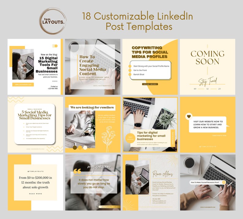 Linkedin Post Templates CANVA Editable Post Templates Linkedin ...