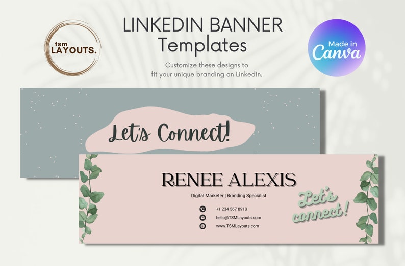 4 Editable Linkedin Banner Canva Template for Creatives, Linkedin ...