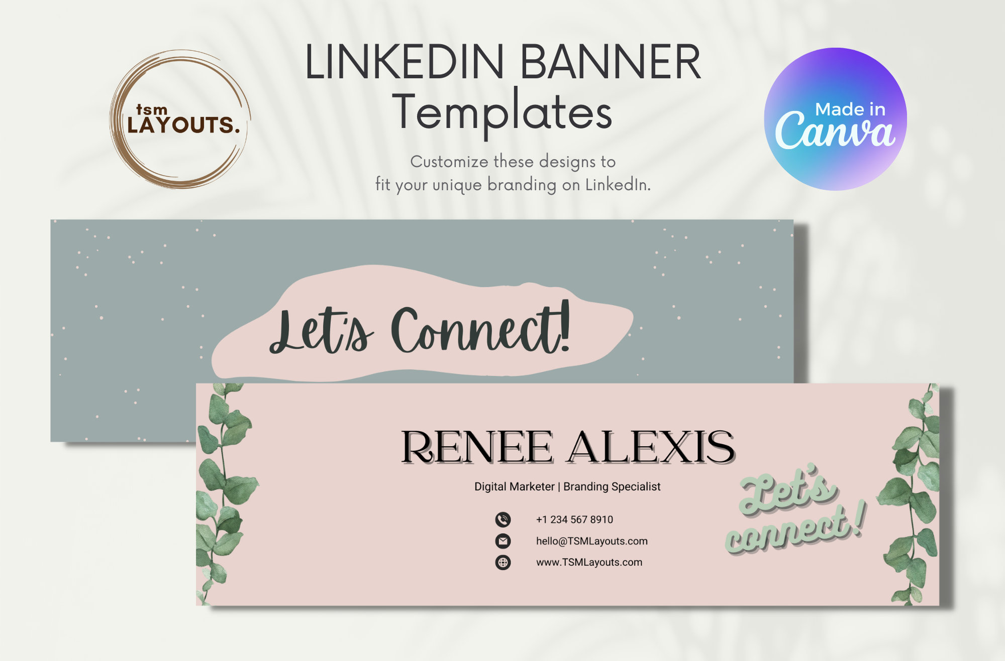4 Editable Linkedin Banner Canva Template for Creatives, Linkedin ...