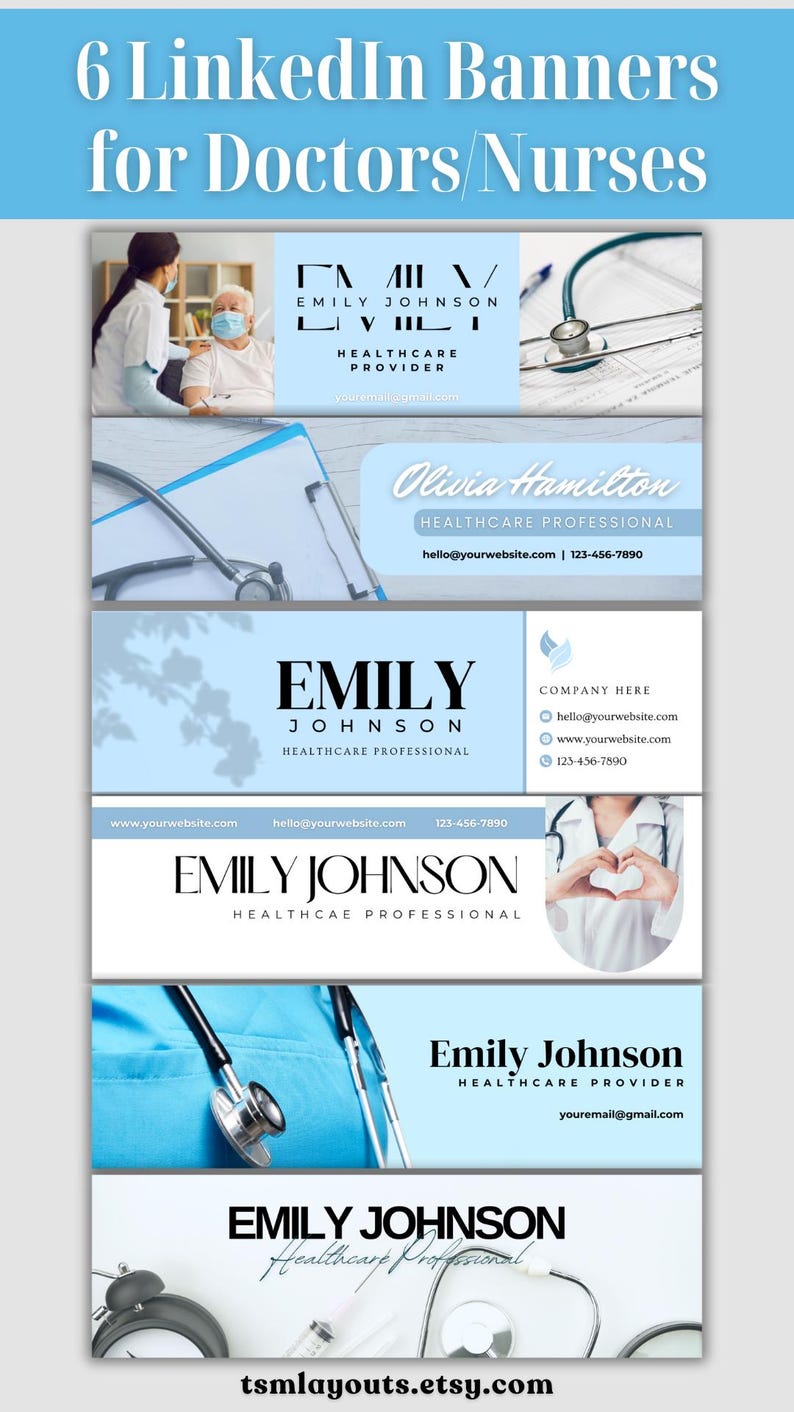 Linkedin Banner Canva Editable Template for Healthcare Worker Linkedin ...