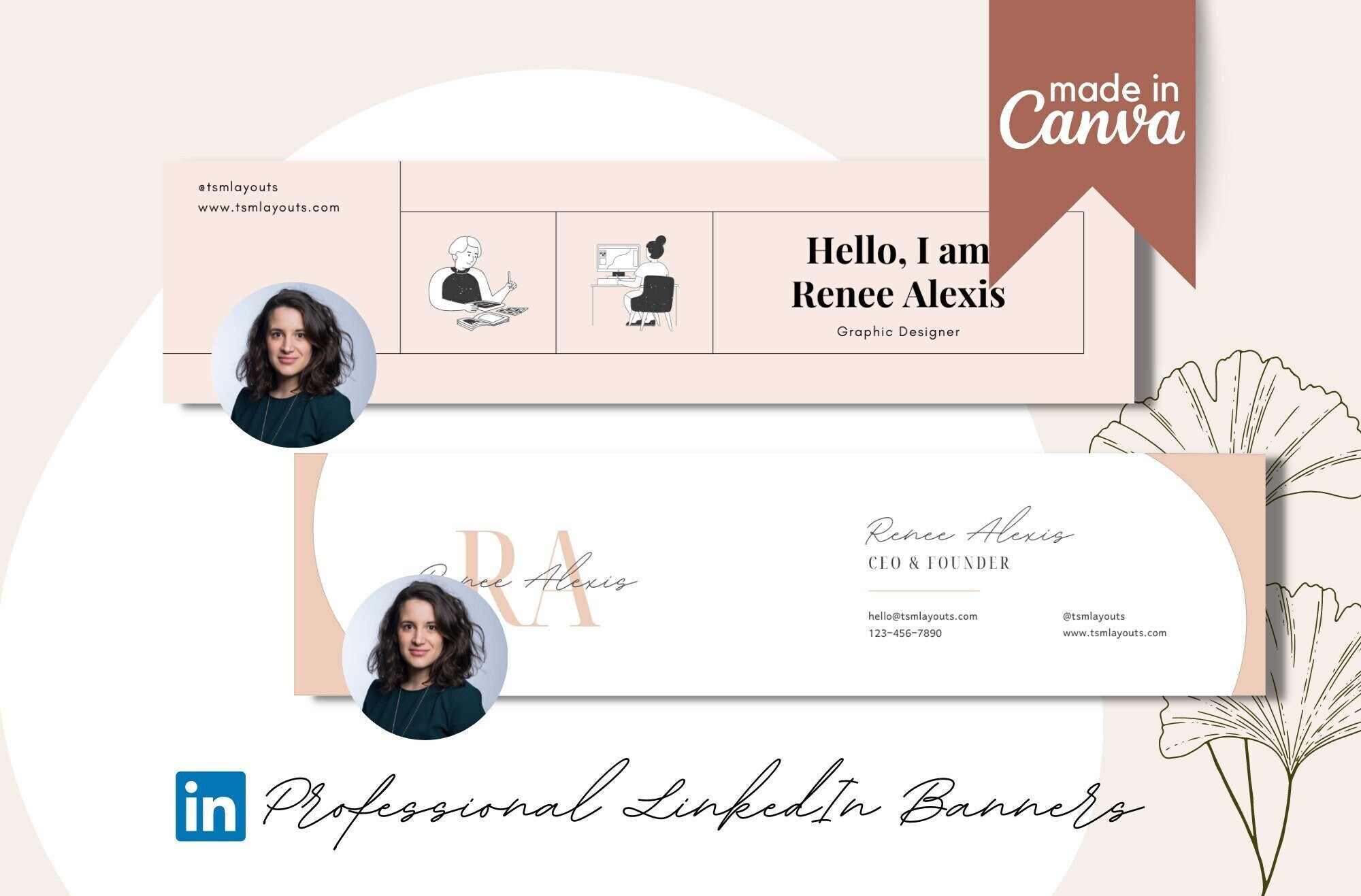 Linkedin Header Canva Editable Template for Creatives Linkedin Banner ...