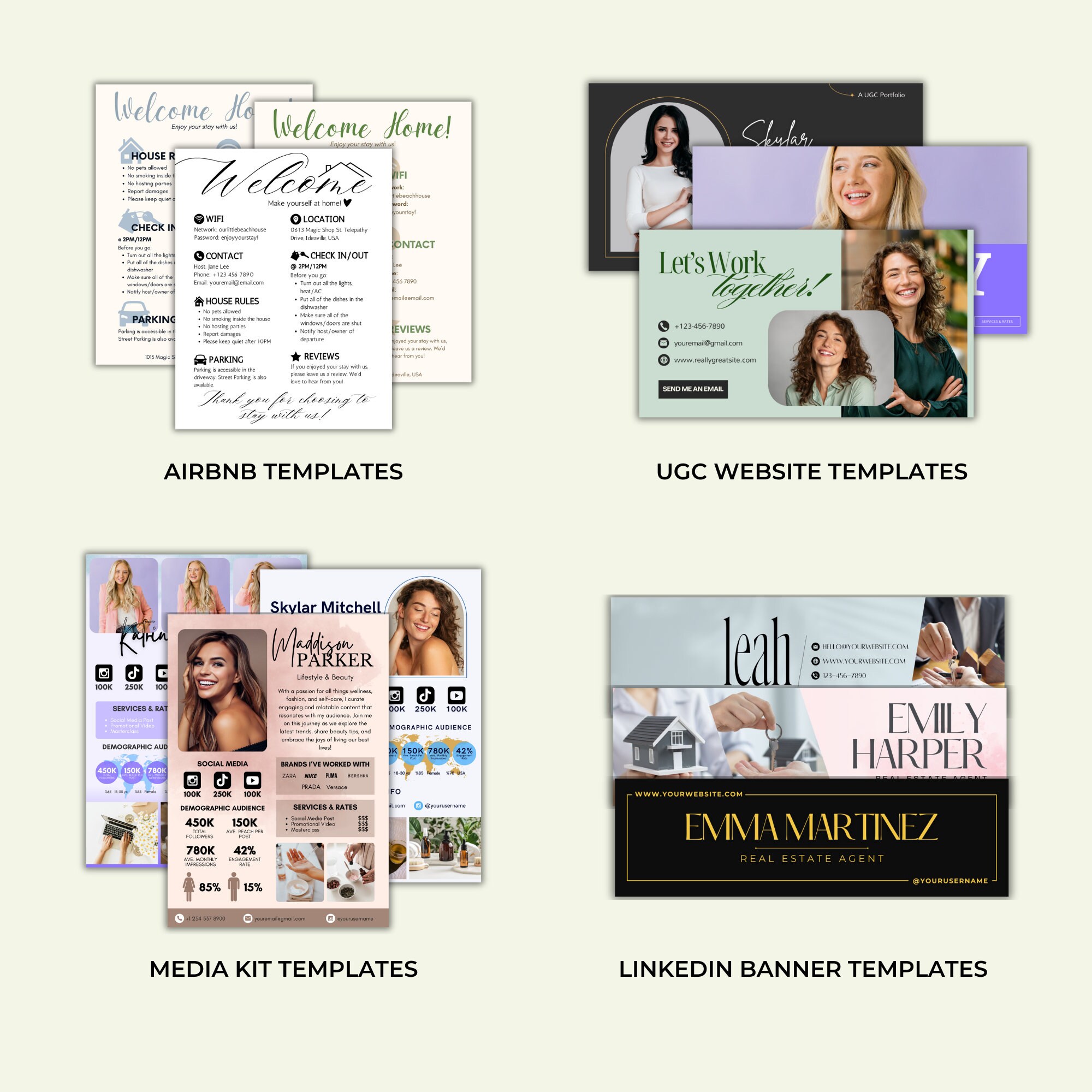 Whole Shop Mega Bundle Canva Template Social Media Kit Template ...