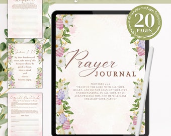 Prayer Journal Digital Bible Study Planner Faith Reflection Planner ...