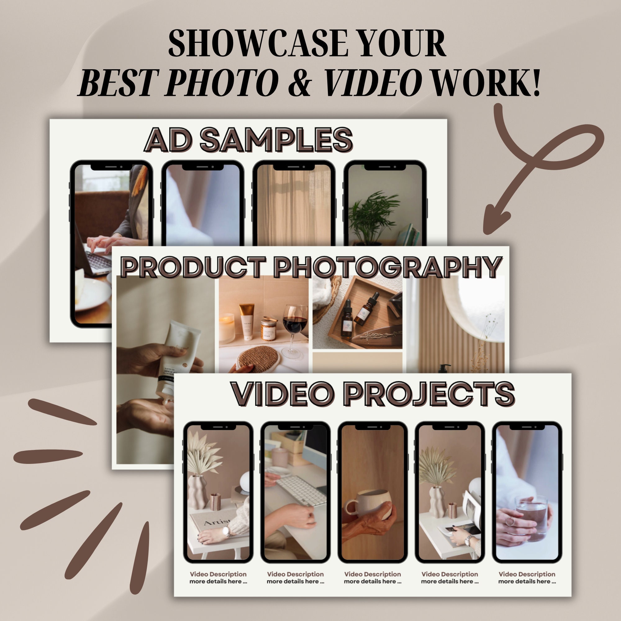 UGC Portfolio Template Canva Editable UGC Website Template Minimalist ...