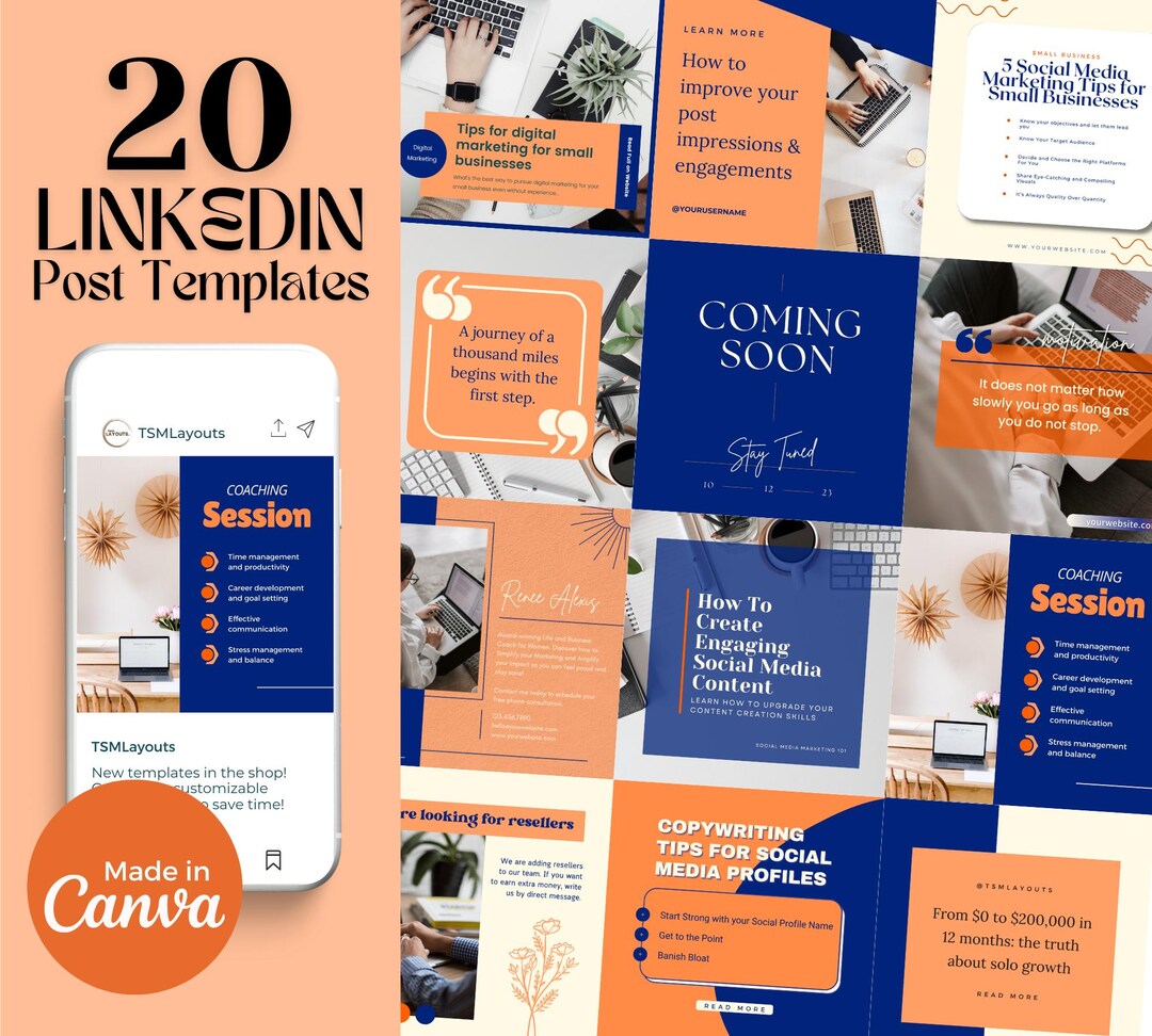 Linkedin Post Templates Editable Linkedin Visual Content Templates ...