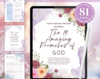 Prayer Journal Digital Bible Study Planner Faith Reflection Planner ...