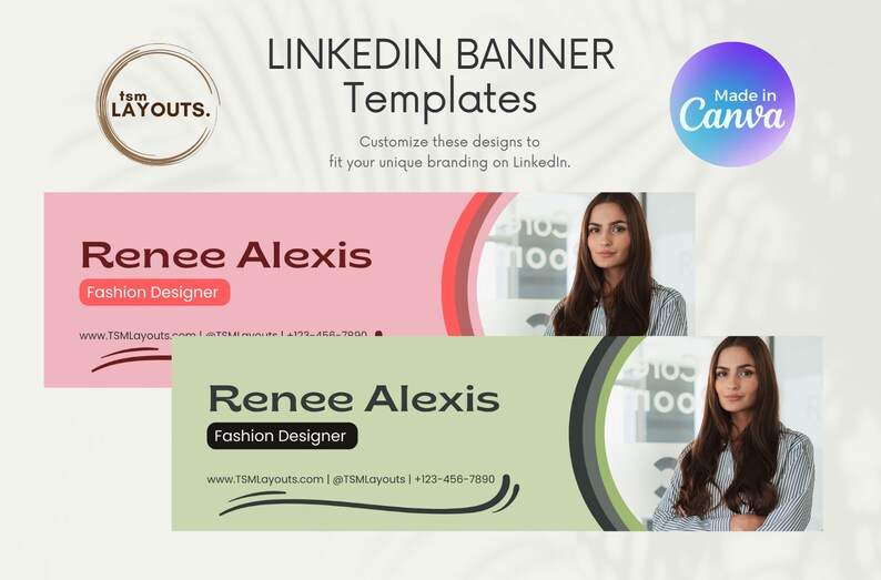 Editable Professional Linkedin Canva Templates for Creatives - Etsy