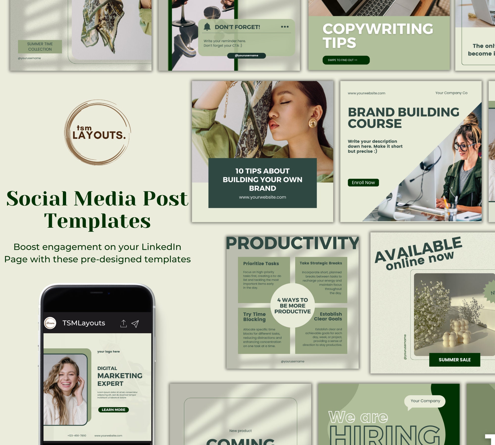 Social Media Post Templates Editable in Canva Instagram Post Templates ...
