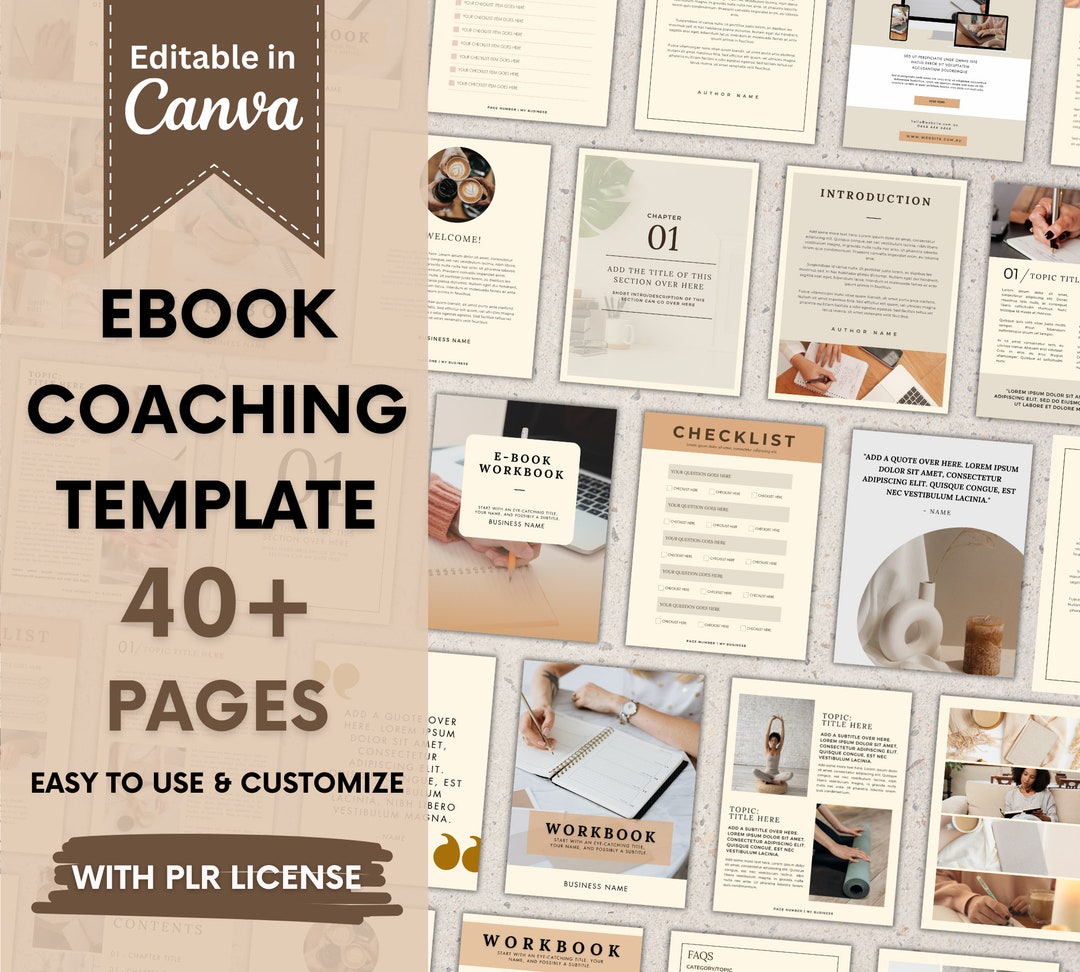 Ebook Templates Canva Editable Workbook Coaching Templates Lead Magnet ...