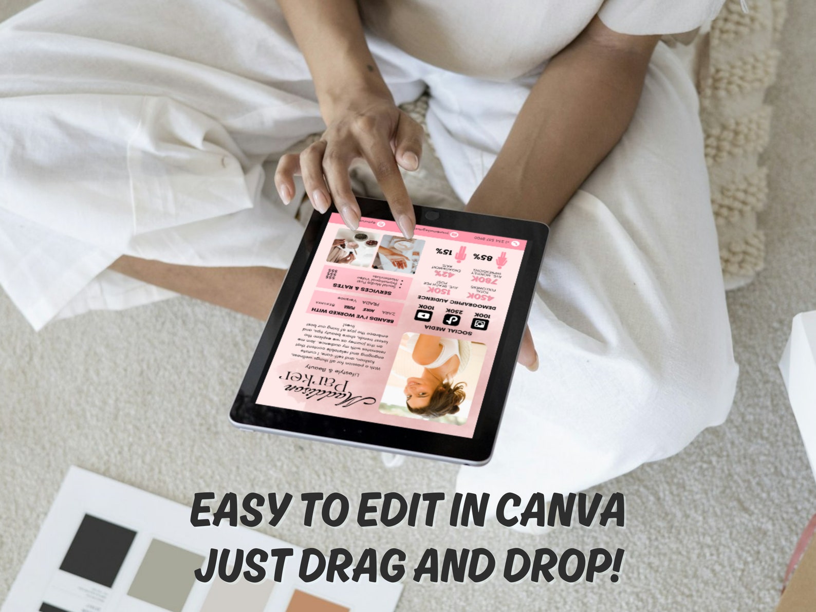 Editable Social Media Kit Canva Rate Sheet Template Blogger Press ...