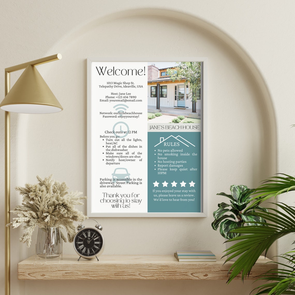Airbnb Welcome Sign Template Printable VRBO Template Vacation Rental ...