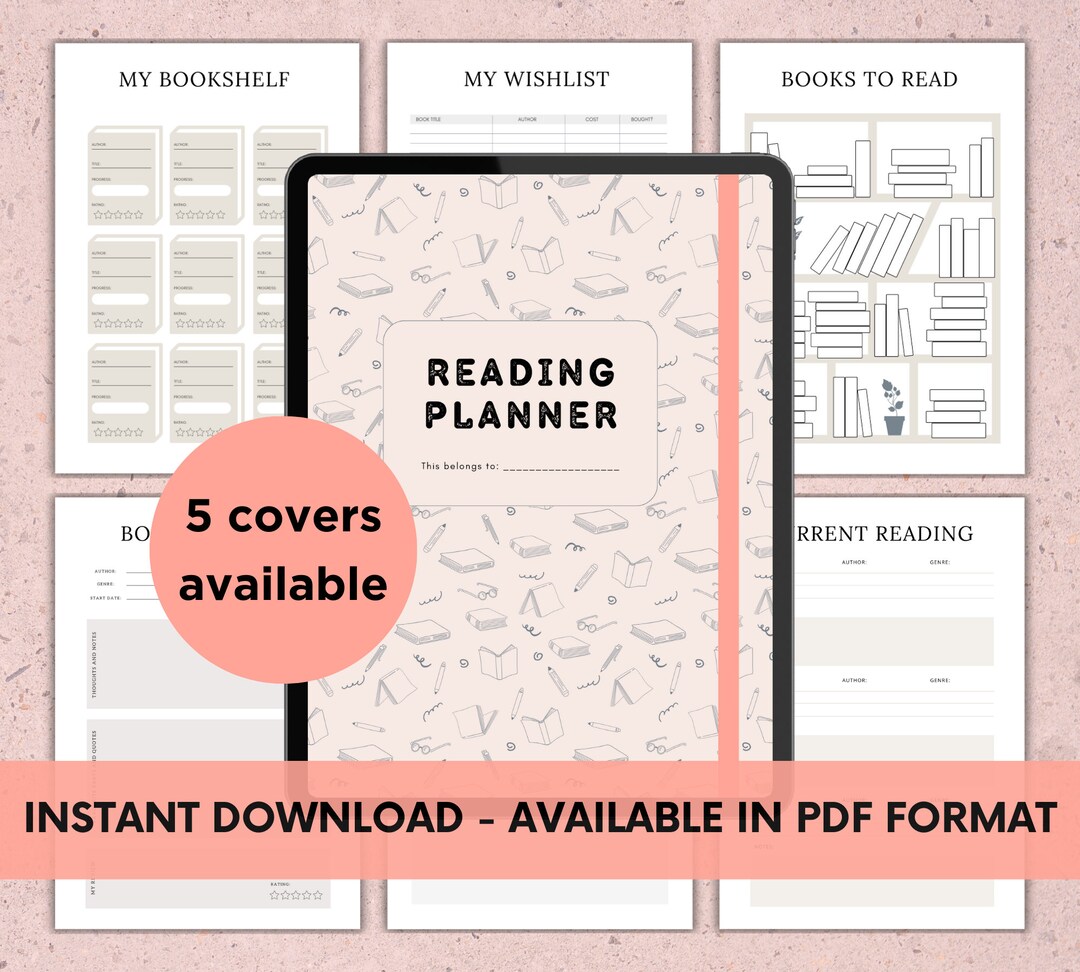 Digital Book Journal Printable Digital Reading Journal Goodnotes ...