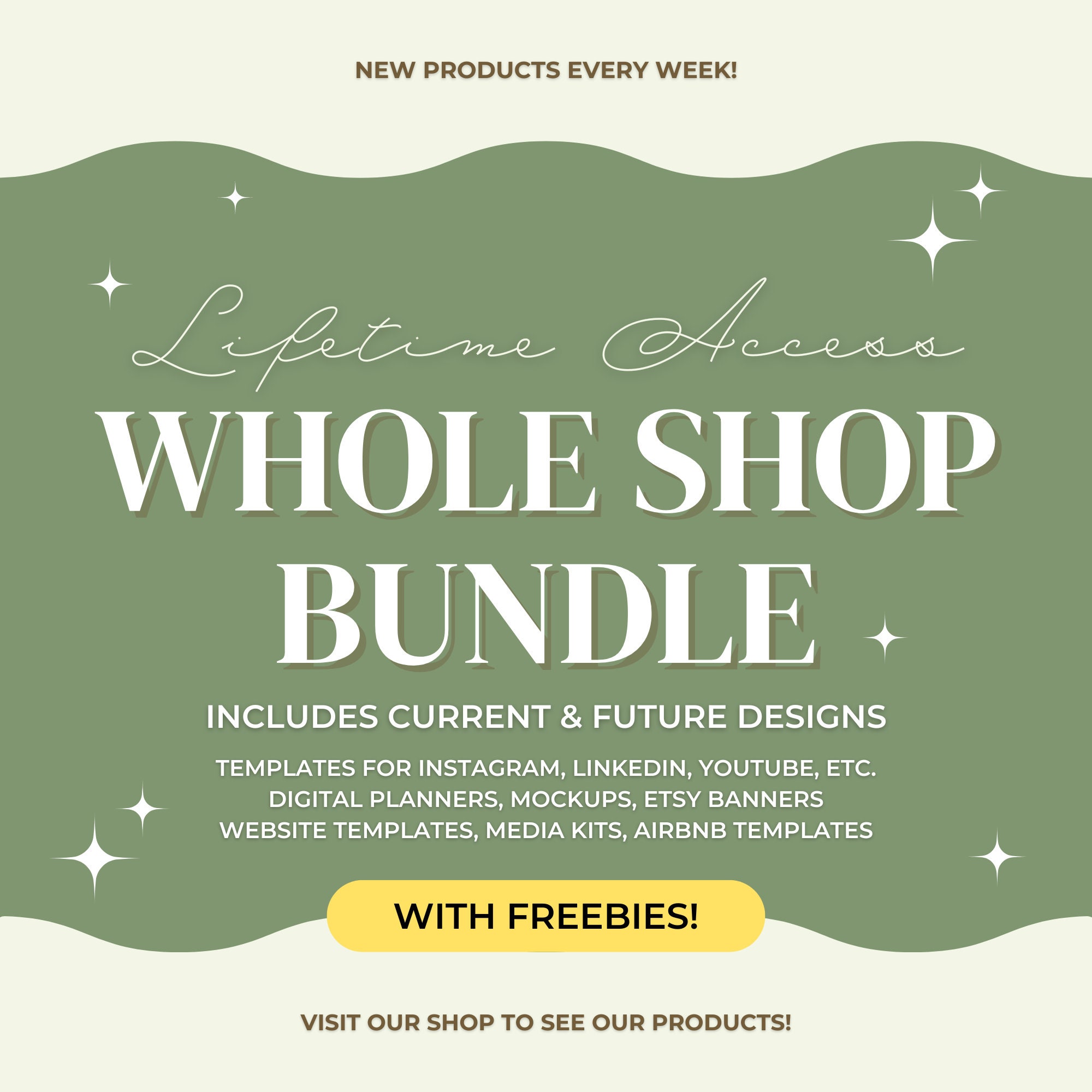 Whole Shop Mega Bundle Canva Template Social Media Kit Template ...