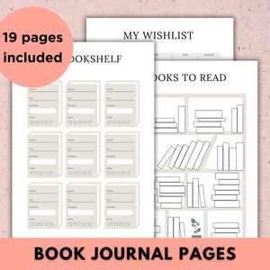 Digital Book Journal Printable Digital Reading Journal Goodnotes ...