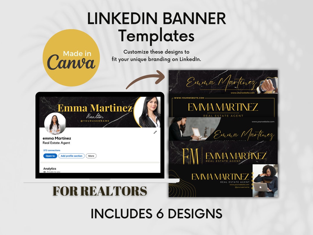 Real Estate Linkedin Banner Canva Editable Template for Real Estate ...