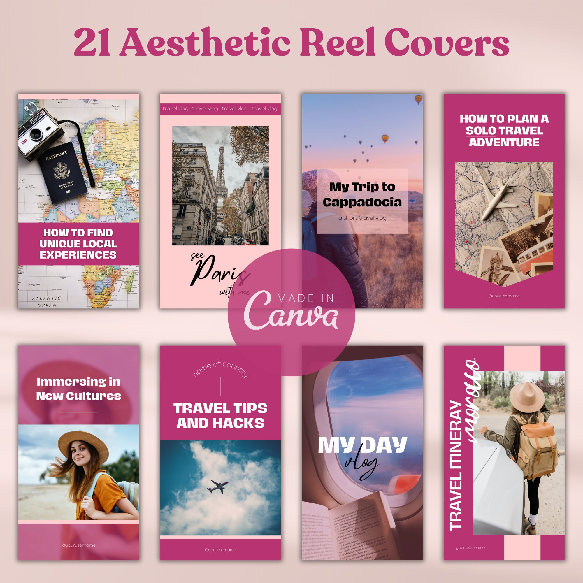 Reel Covers Instagram Reel Templates Travel Reel Covers Reel Cover ...