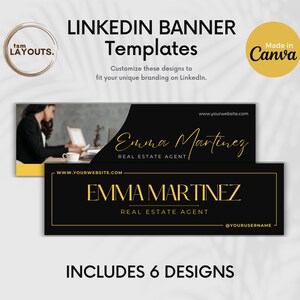 Real Estate Linkedin Banner Canva Editable Template for Real Estate ...
