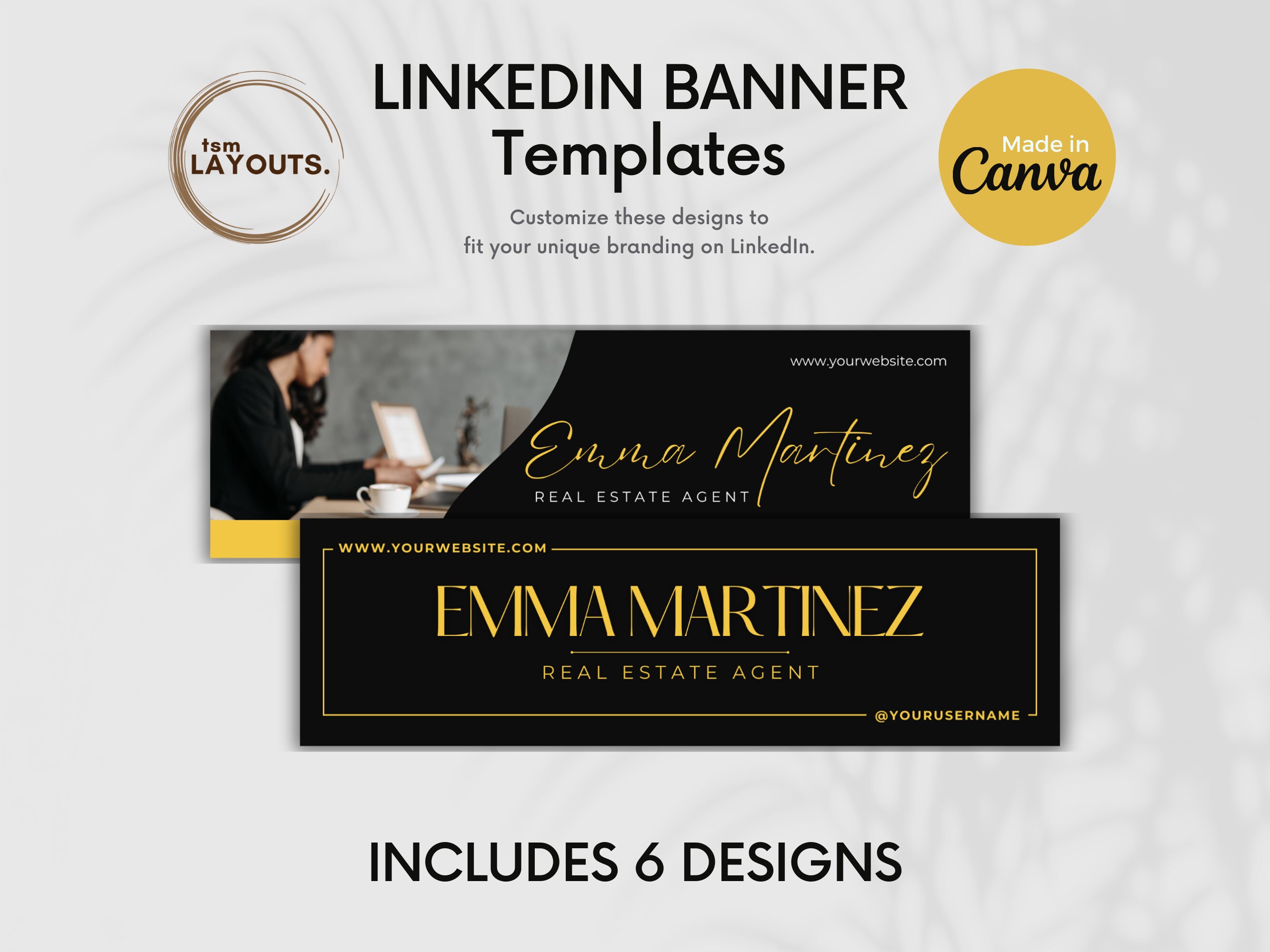 Real Estate Linkedin Banner Canva Editable Template for Real Estate ...