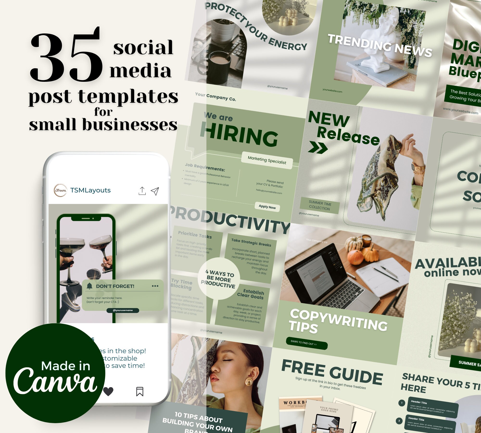 Social Media Post Templates Editable in Canva Instagram Post Templates ...