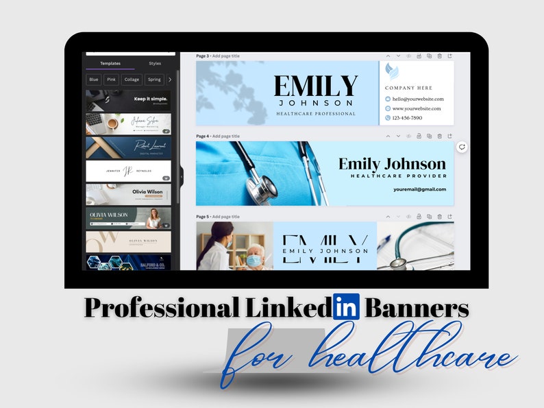 Linkedin Banner Canva Editable Template For Healthcare Worker Linkedin Premium Banner Personal