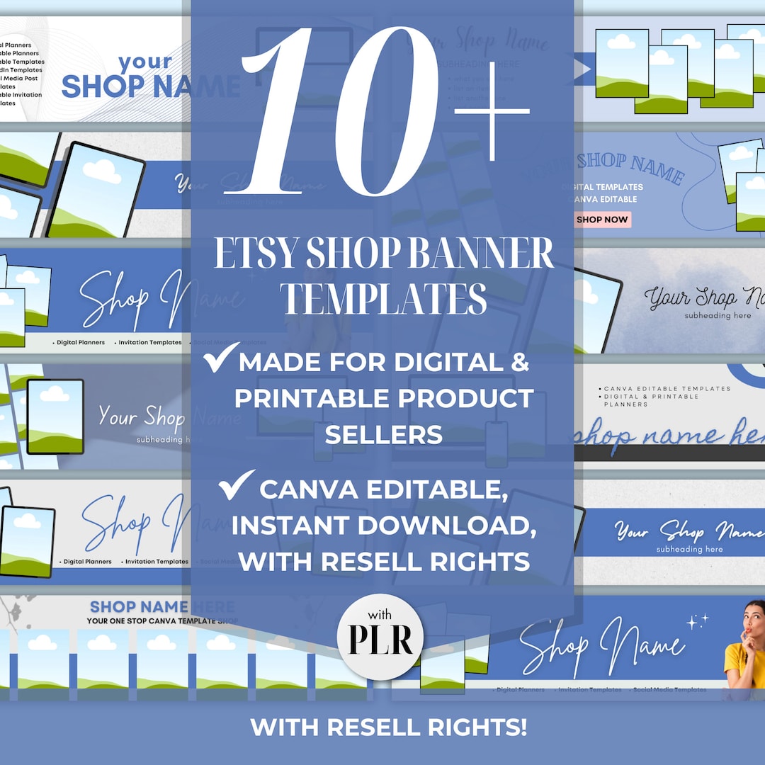 Etsy Banner Templates Canva Editable Mockup Frames for Etsy Sellers ...