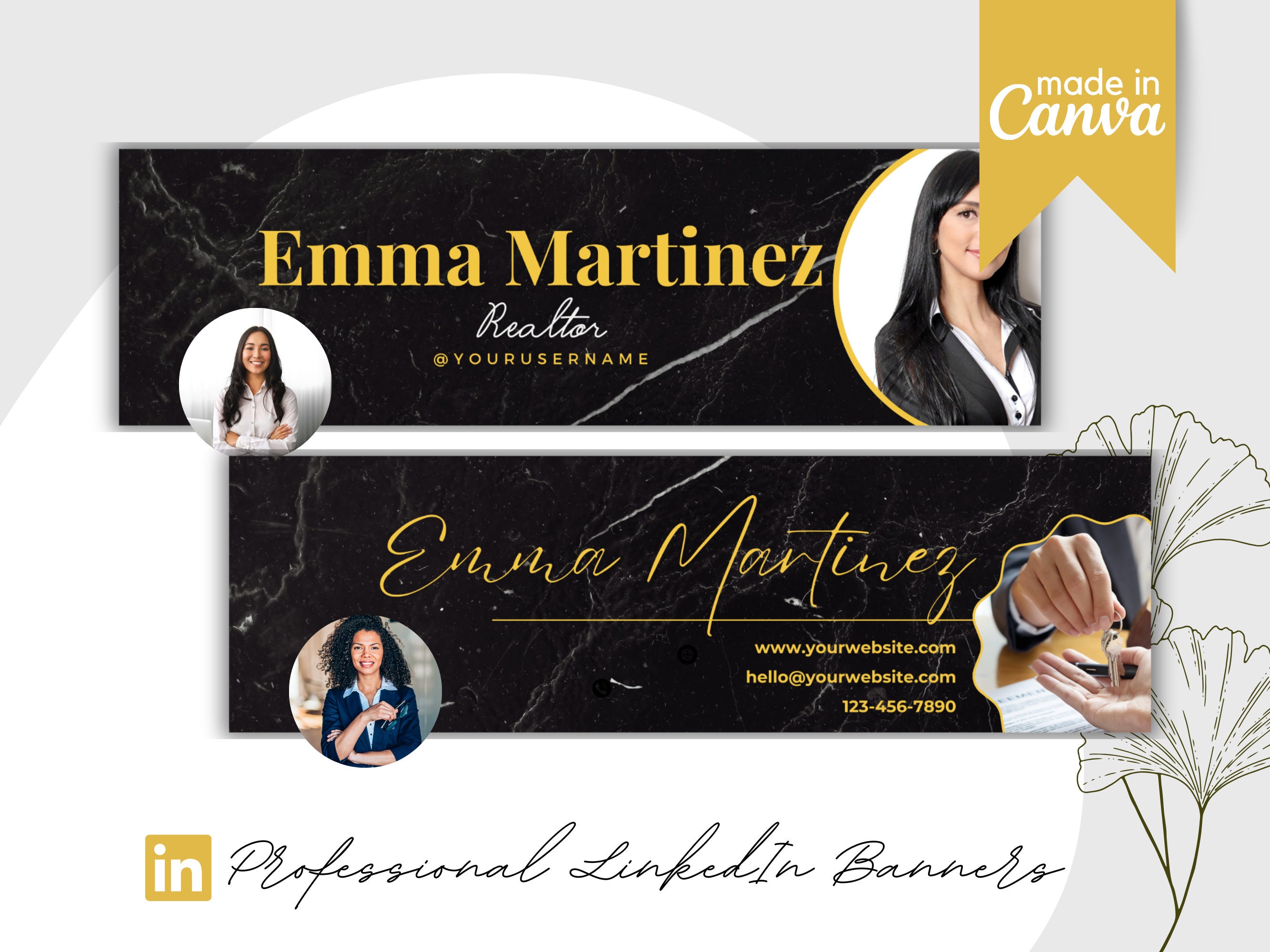 Real Estate Linkedin Banner Canva Editable Template for Real Estate ...