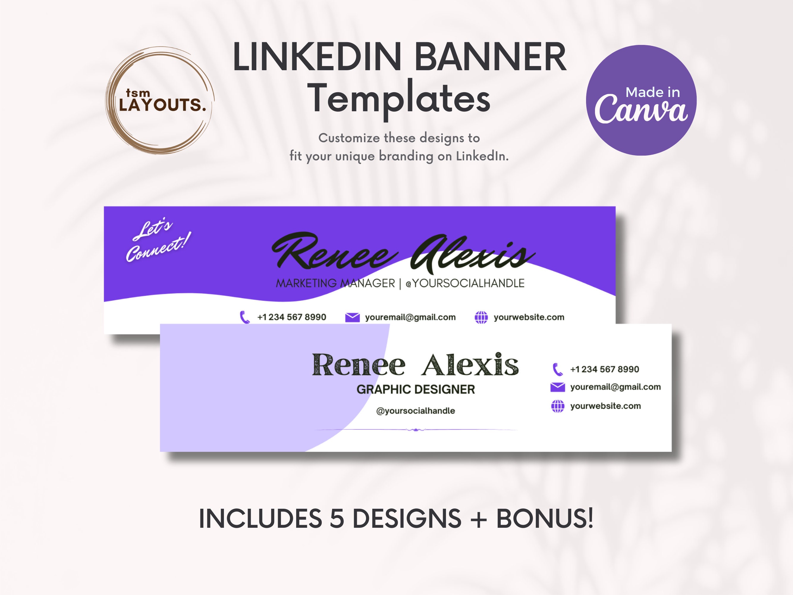 Linkedin Banner Canva Editable Template for Marketing Manager ...