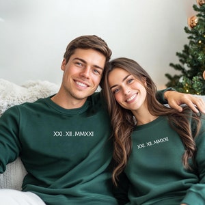 Custom Embroidered Hoodie, Couple Christmas Sweater, Couple T-shirt ...