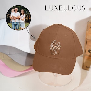 Personalized Cap Embroidery, Picture Outline Embroidered Hat ...