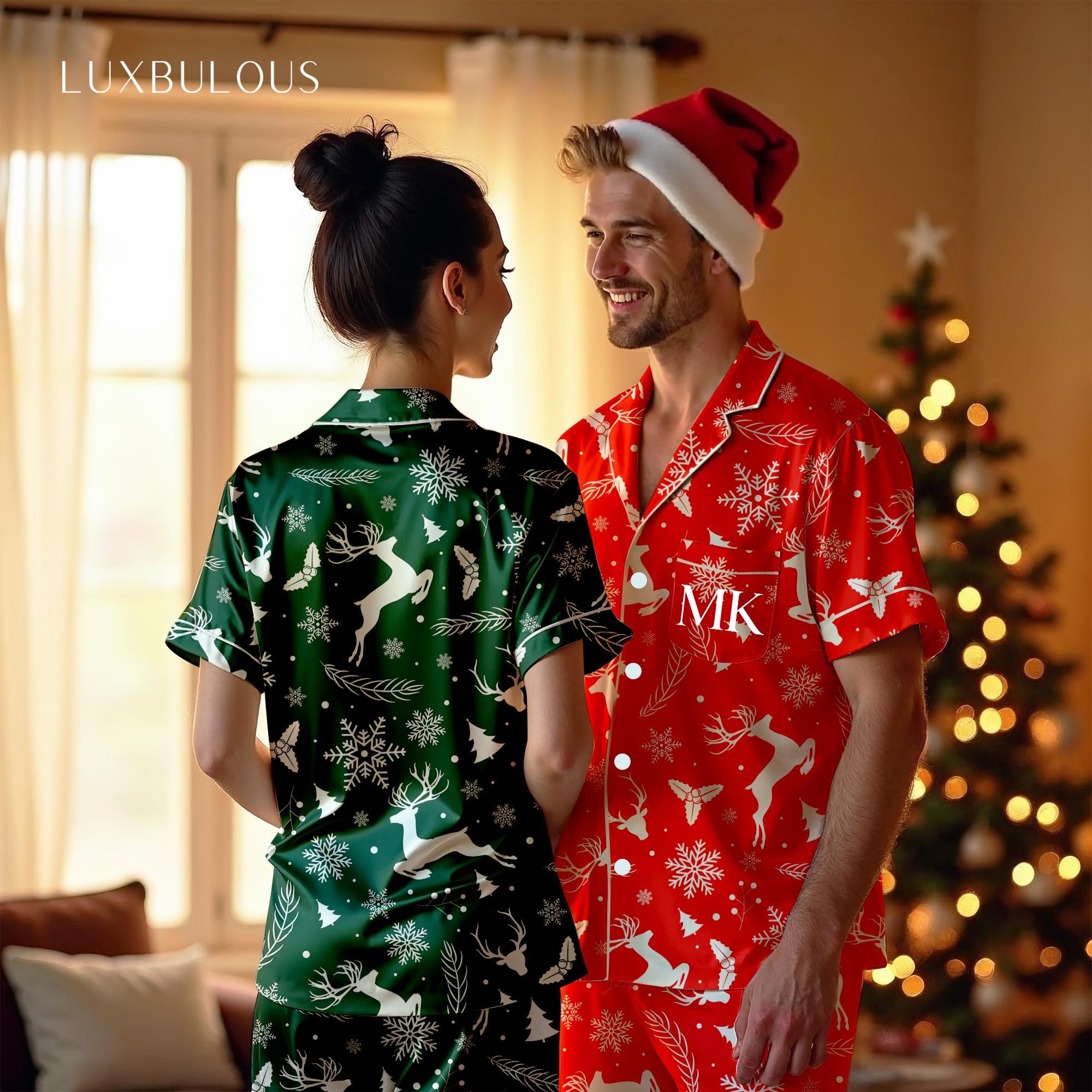 Personalized Couple Christmas Pajama, Matching Pajamas, Pajamas for ...