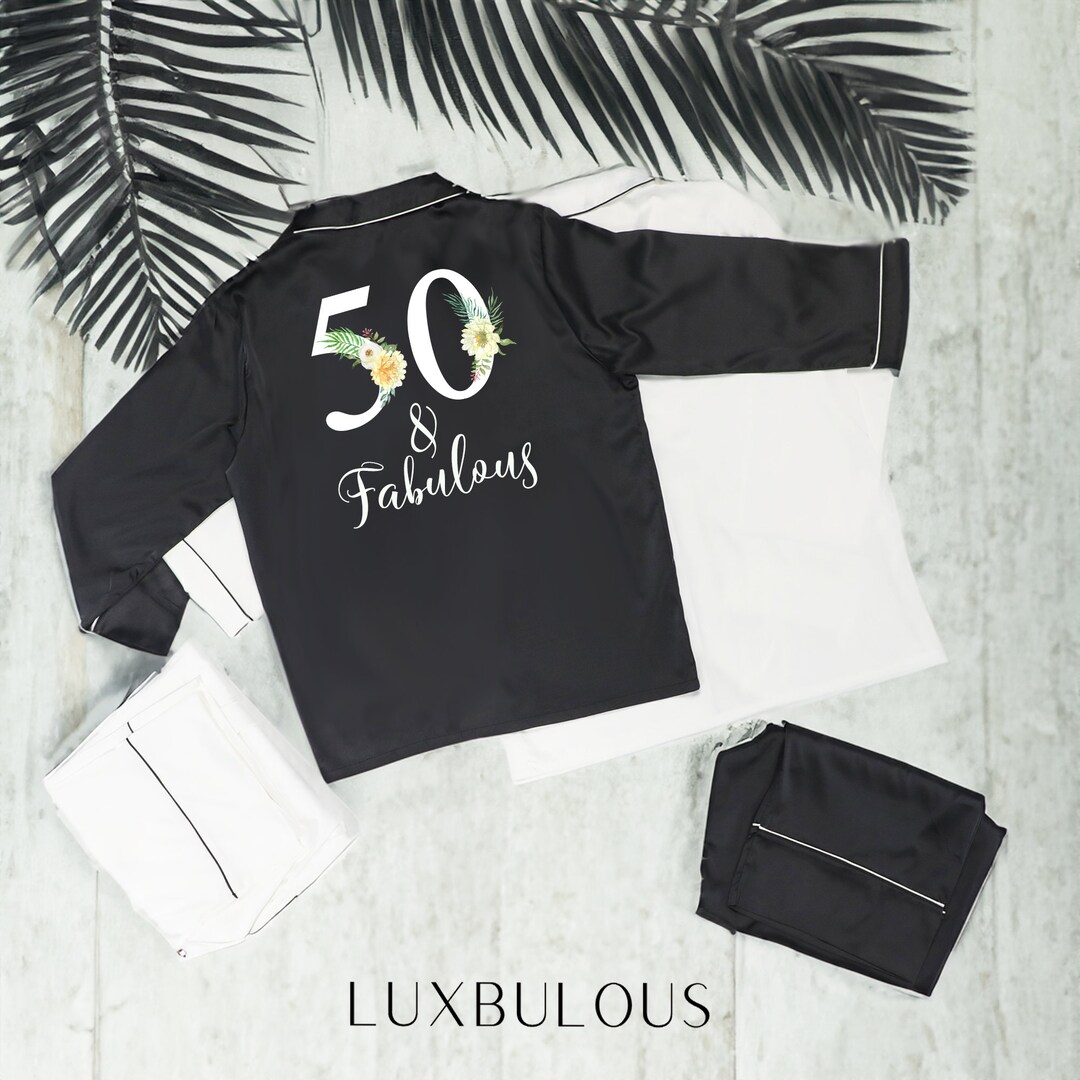 Personalized Women's Birthday Pajamas Set, Birthday Squad, Fabulous ...