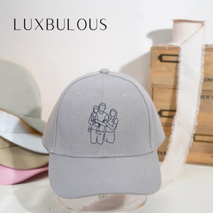 Personalized Cap Embroidery, Picture Outline Embroidered Hat ...
