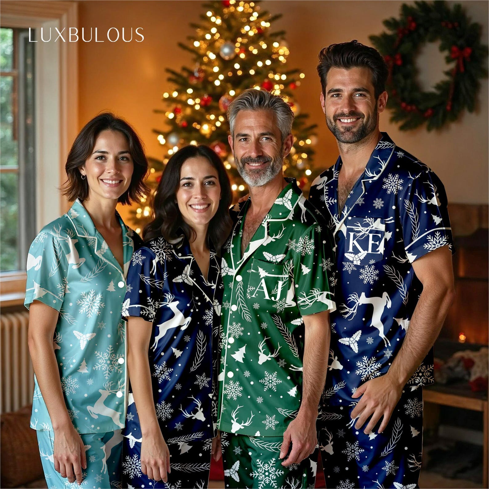 Personalized Couple Christmas Pajama, Matching Pajamas, Pajamas for ...