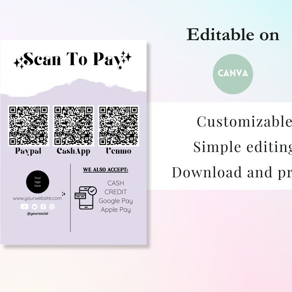 Craft Show Payment Sign - Etsy