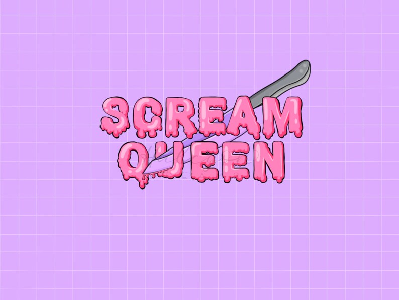 Scream Queen PNG for Sublimation, Digital Stickers, Halloween Pngs ...